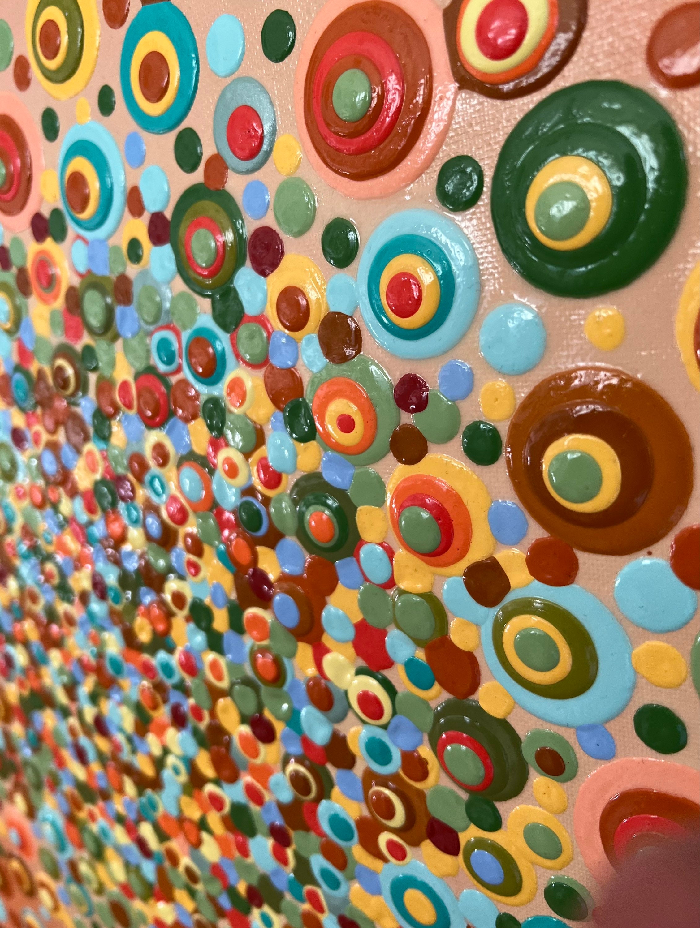 Original Blob Painting on Canvas: Colorful Pop Art (40x40cm) - Etsy