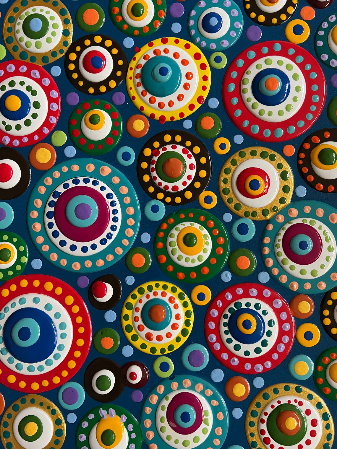 Original Acrylic Painting on Streched Canvas, Blob Artwork, Modern ...