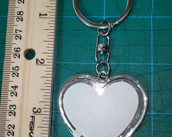 Heart Sublimation Keychain - Etsy
