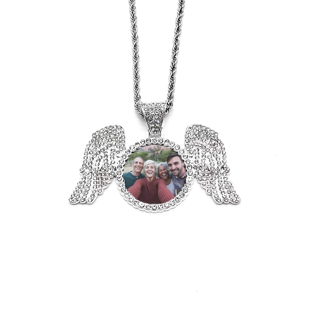 Sublimation Blanks Full Angel Wing Necklace - Etsy