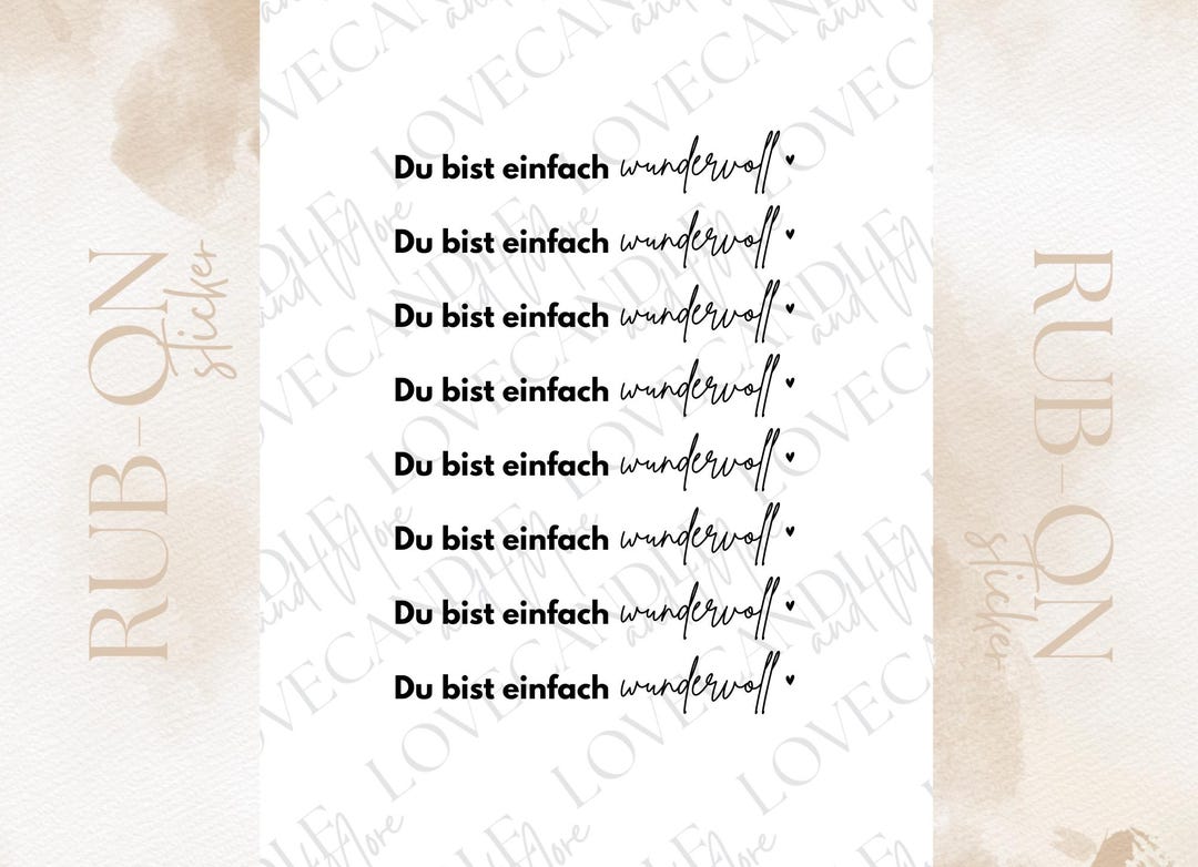 Rub-on Sticker I A6 Borderless Rub Ons E.g. for Raysin / Keraflott I ...