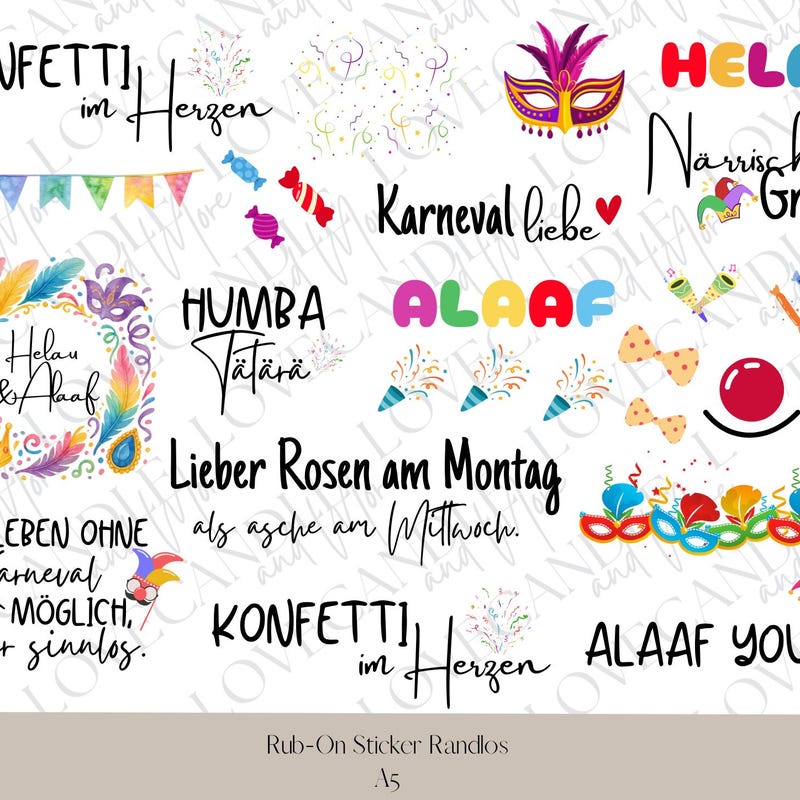 Karneval fasching sticker - Etsy.de