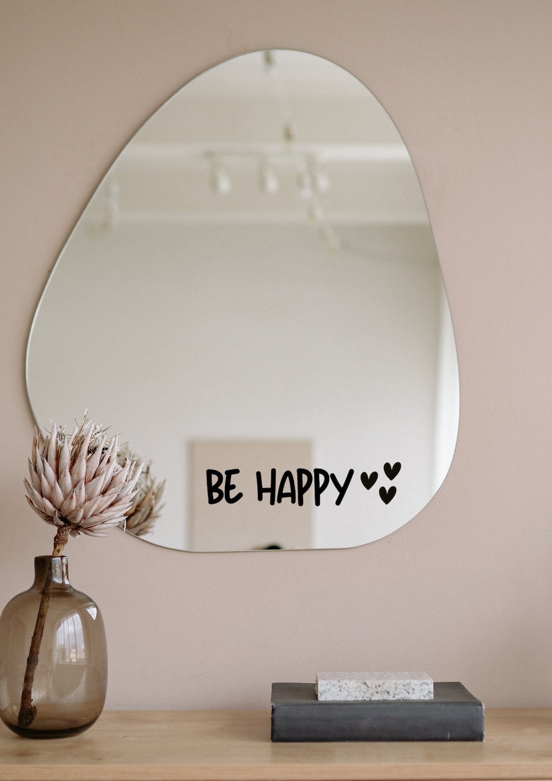 Stickers for Mirrors Sticker "be Happy" Sayings Sticker Door - Etsy