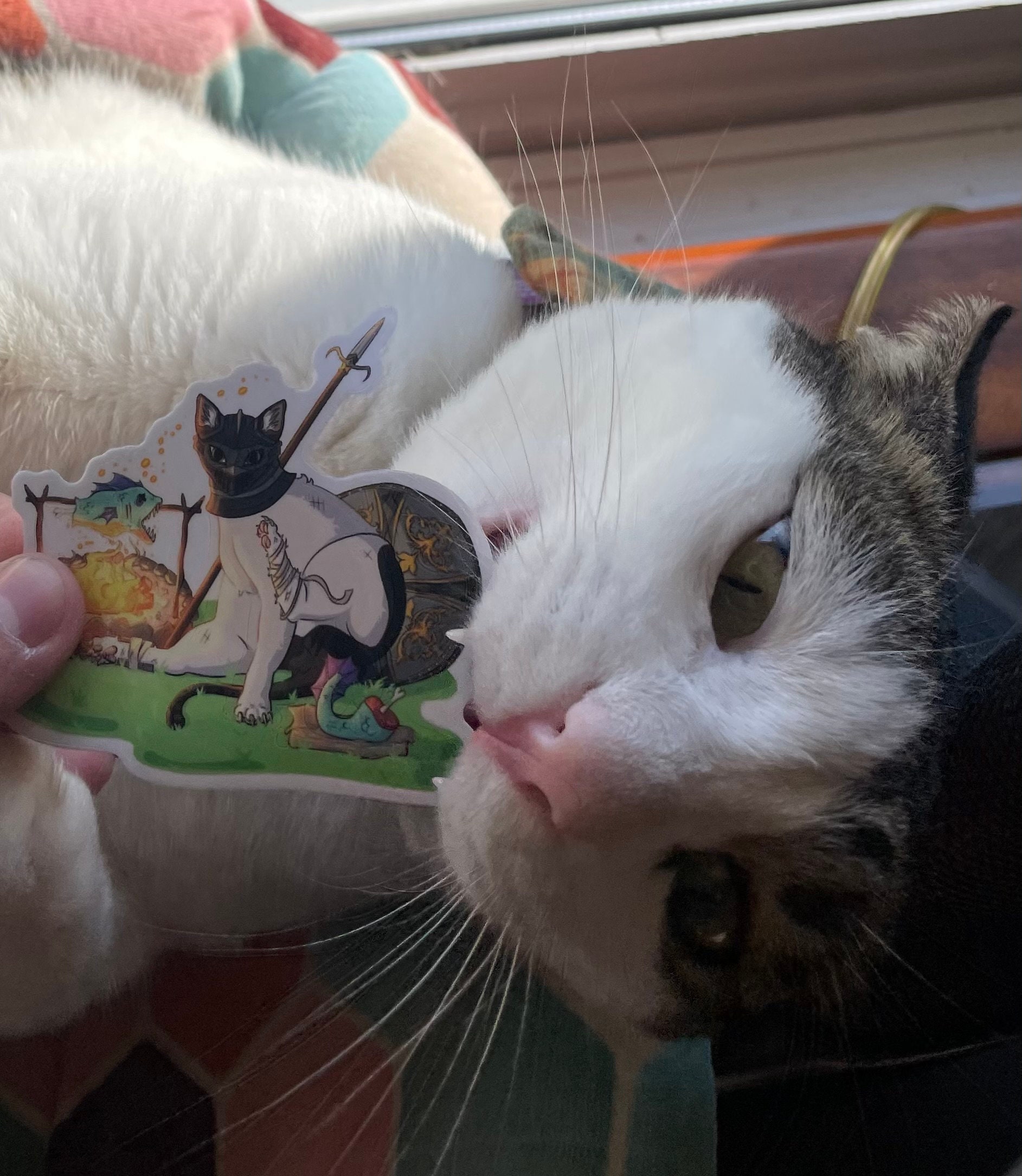 Cat Lancer Transparent Background Sticker - Etsy