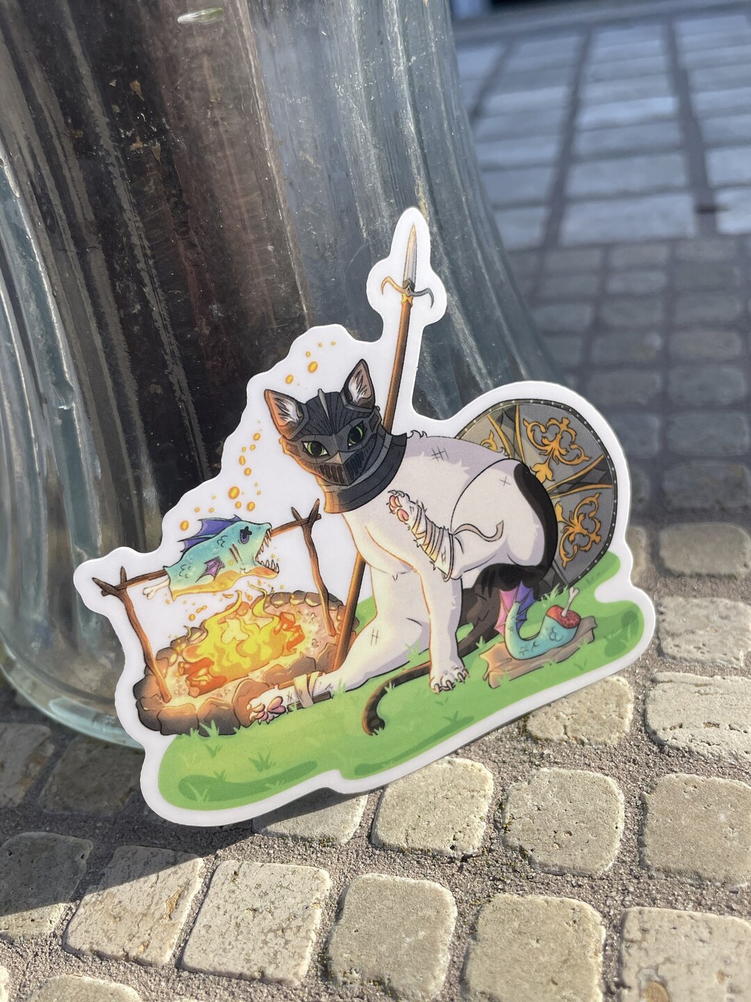 Cat Lancer Transparent Background Sticker - Etsy