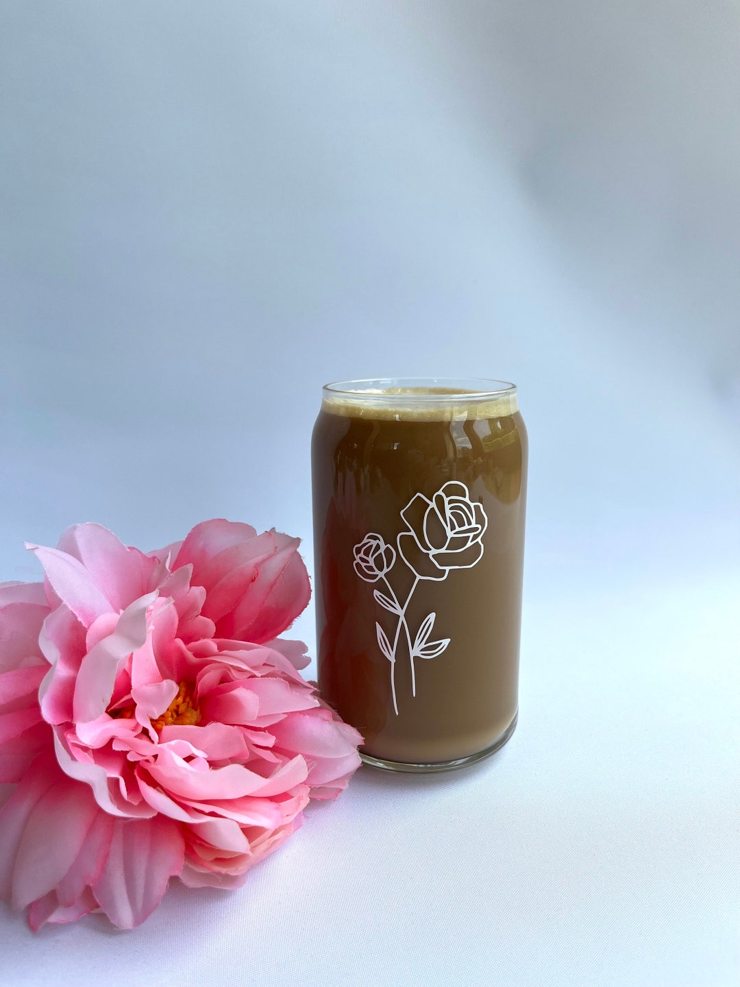 Coffee Rose Beer Can Shaped Glass. 6 Colours Available.ice Coffee Cup ...