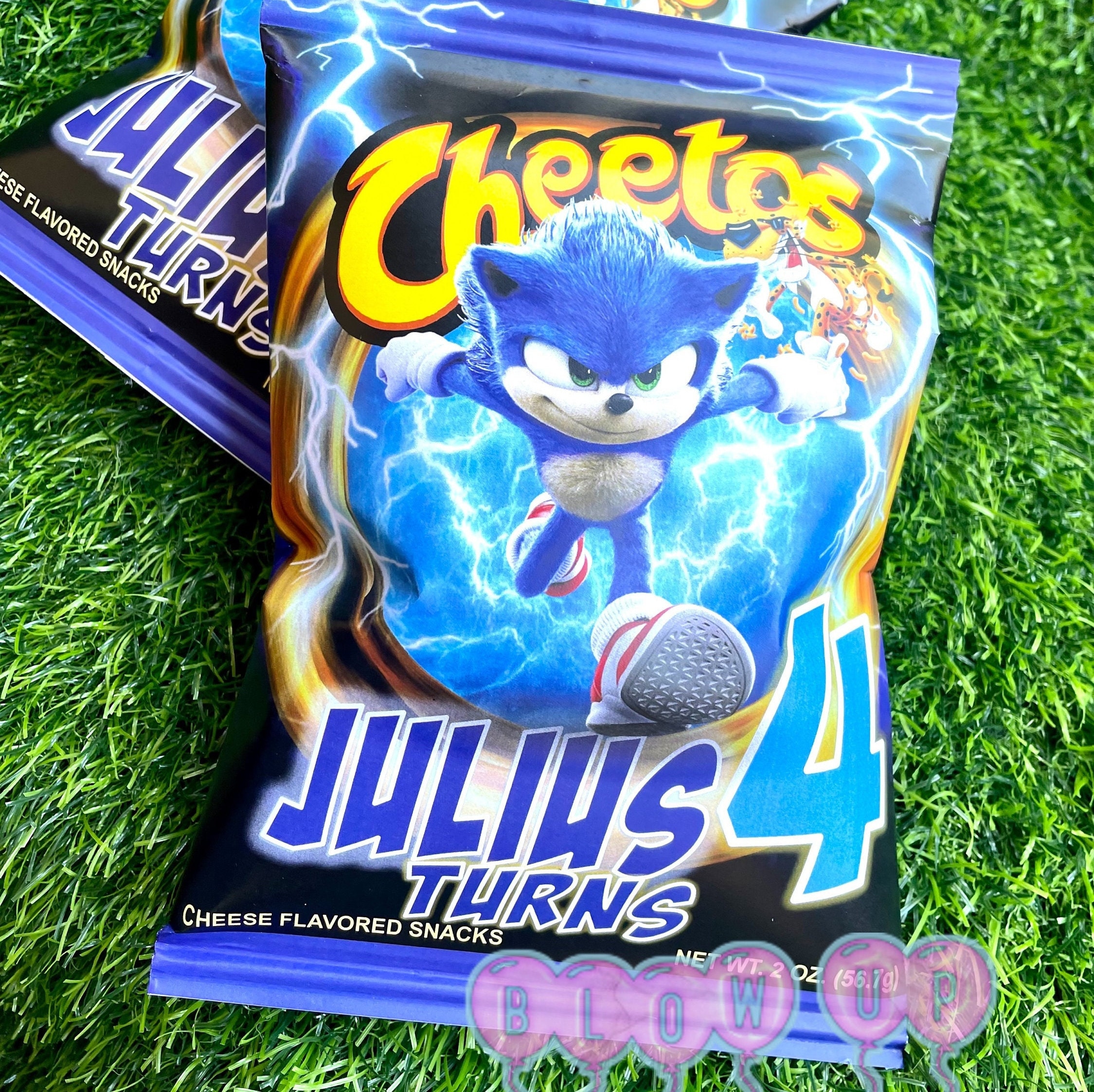 Chip Bag Favors, Sonic Custom Bags, Personalized Chip Bag, Digital ...