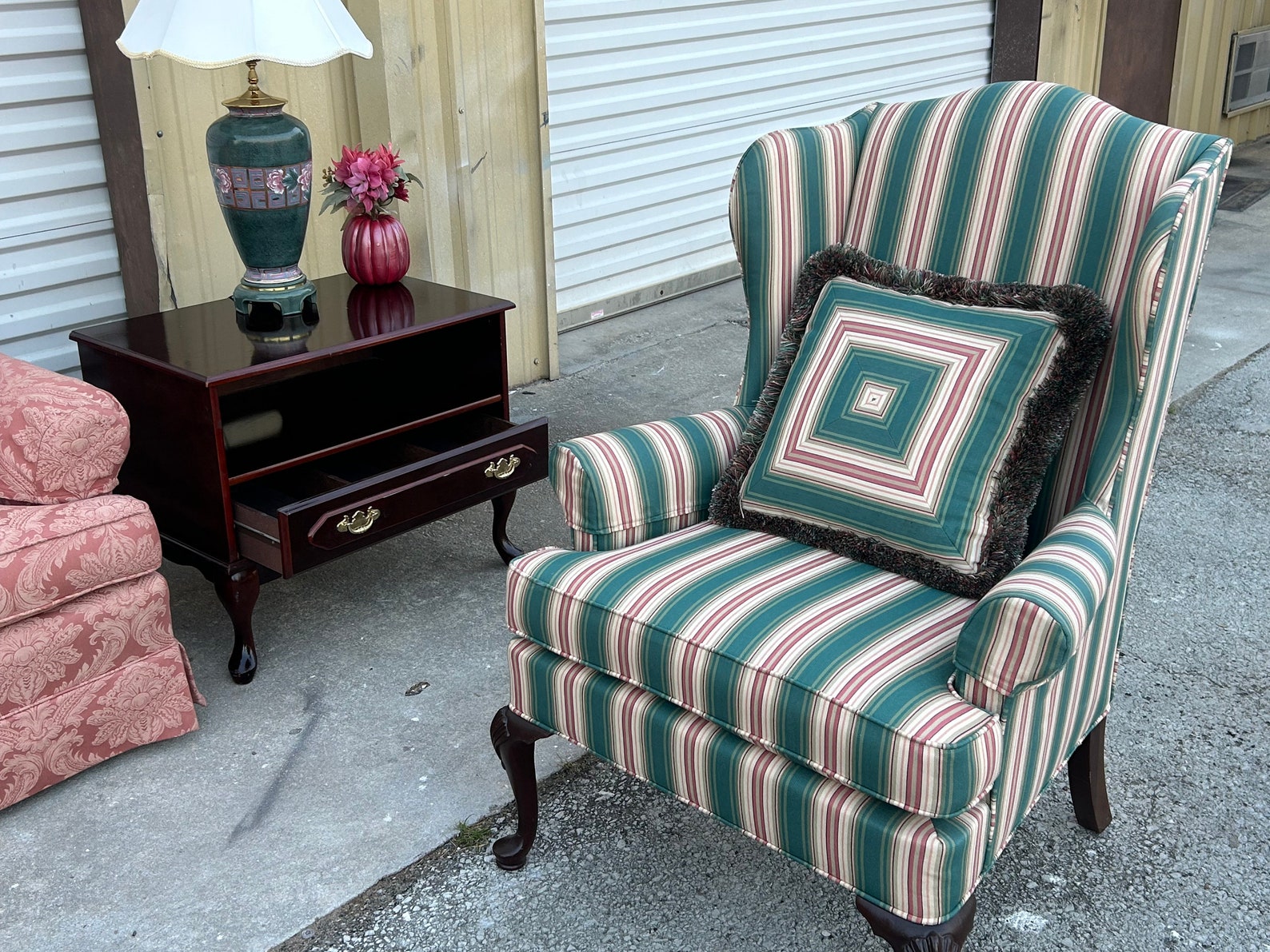 Gorgeous Mauve /queen Anne Sofa Set/console/living Room - Etsy