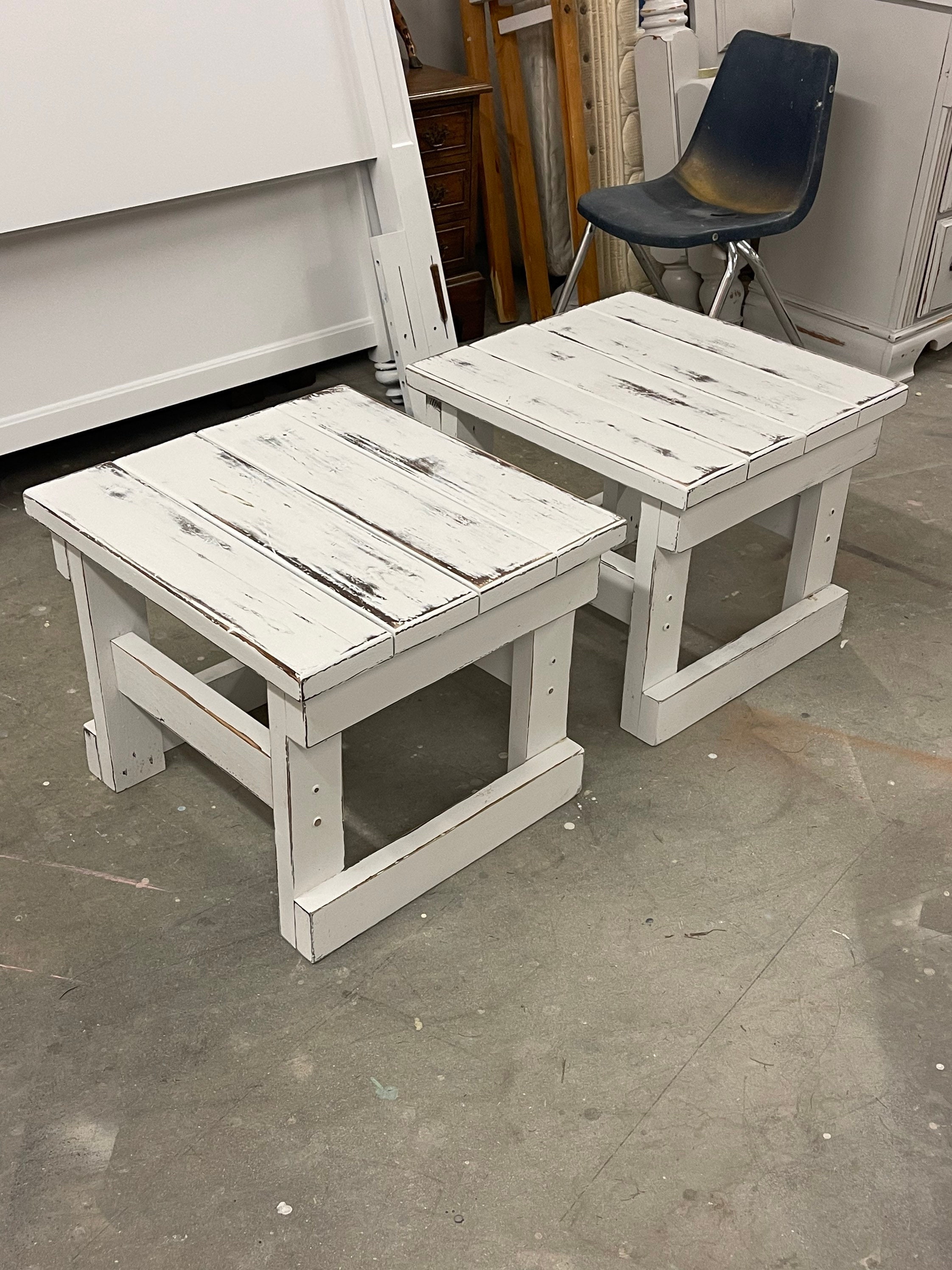 SOLD!!! Do Not Purchase! Super Cute Set of 2 Rustic End Tables - Etsy