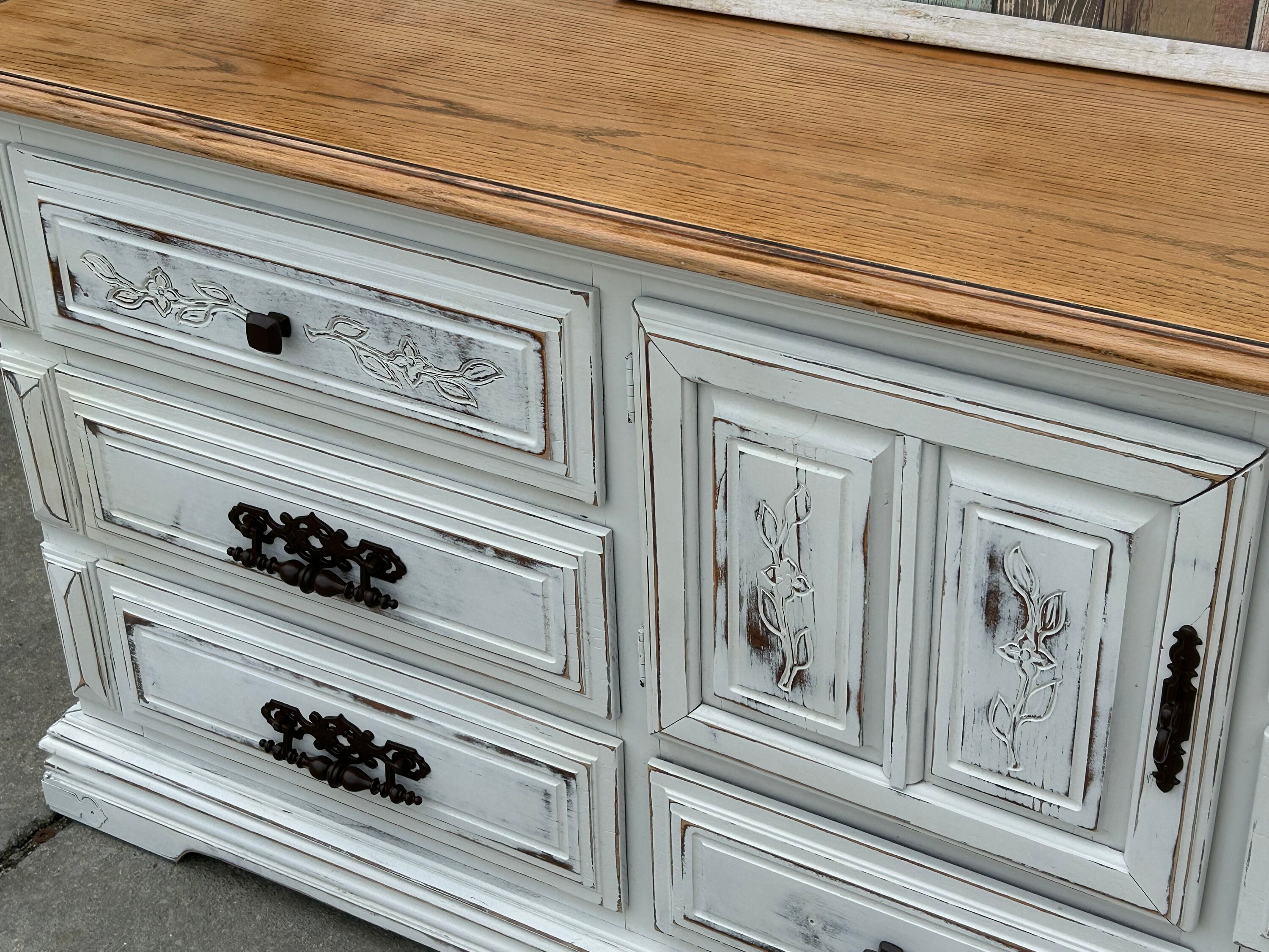 AVAILABLE!!! Stunning White Distressed Multipurpose Piece - Etsy