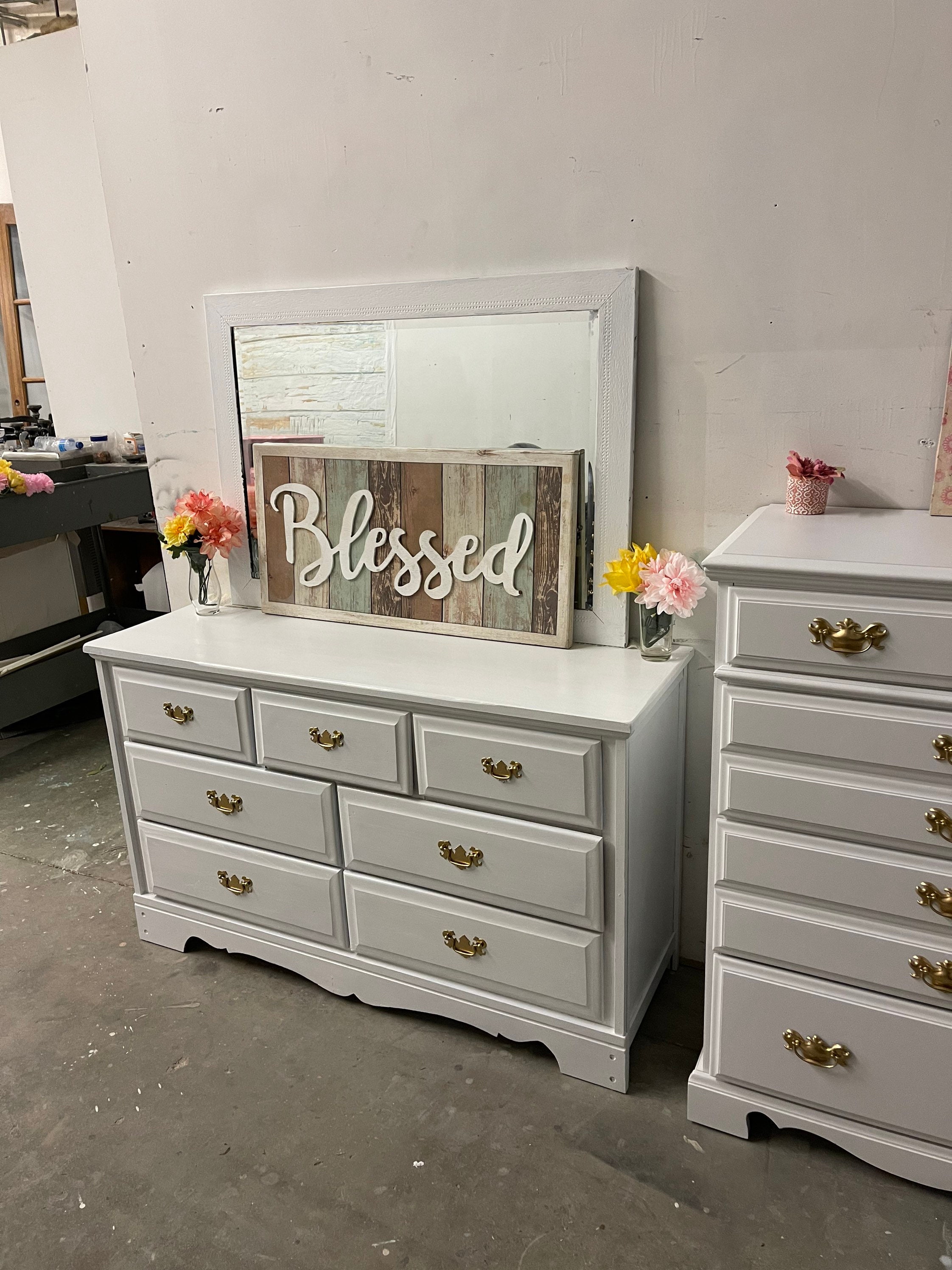 Sold!!! Do Not Purchase! White/gold Dresser and Chest. Gifts for Her ...