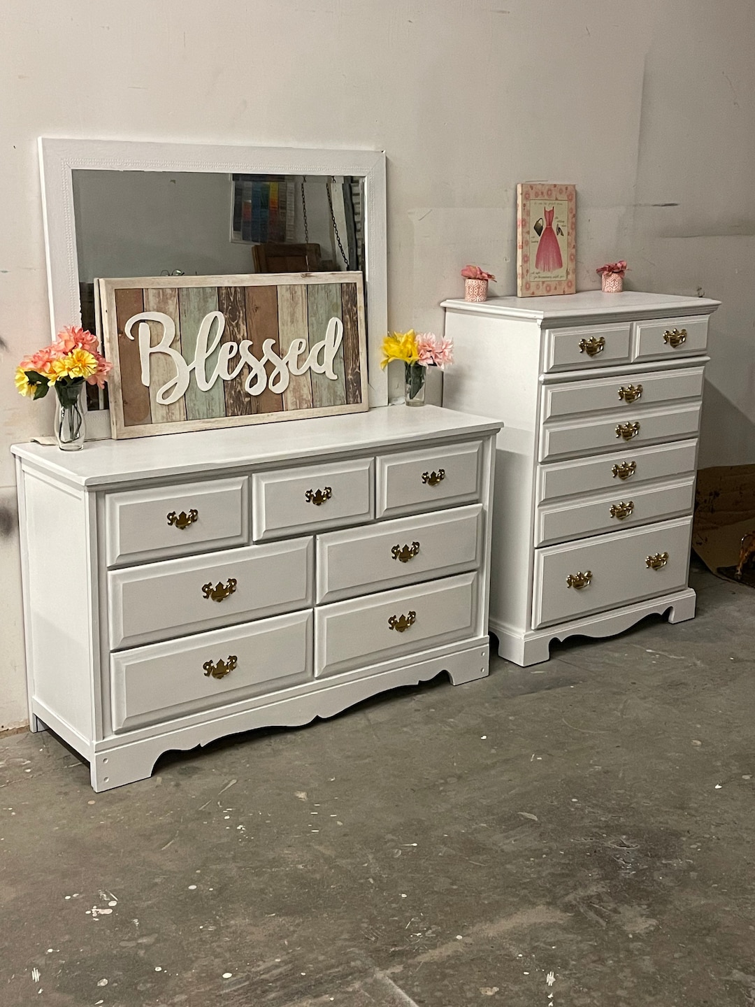 Sold!!! Do Not Purchase! White/gold Dresser and Chest. Gifts for Her ...