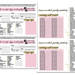 Printable Beauty Customer Profile Card, Direct Sales, Edit, Download ...