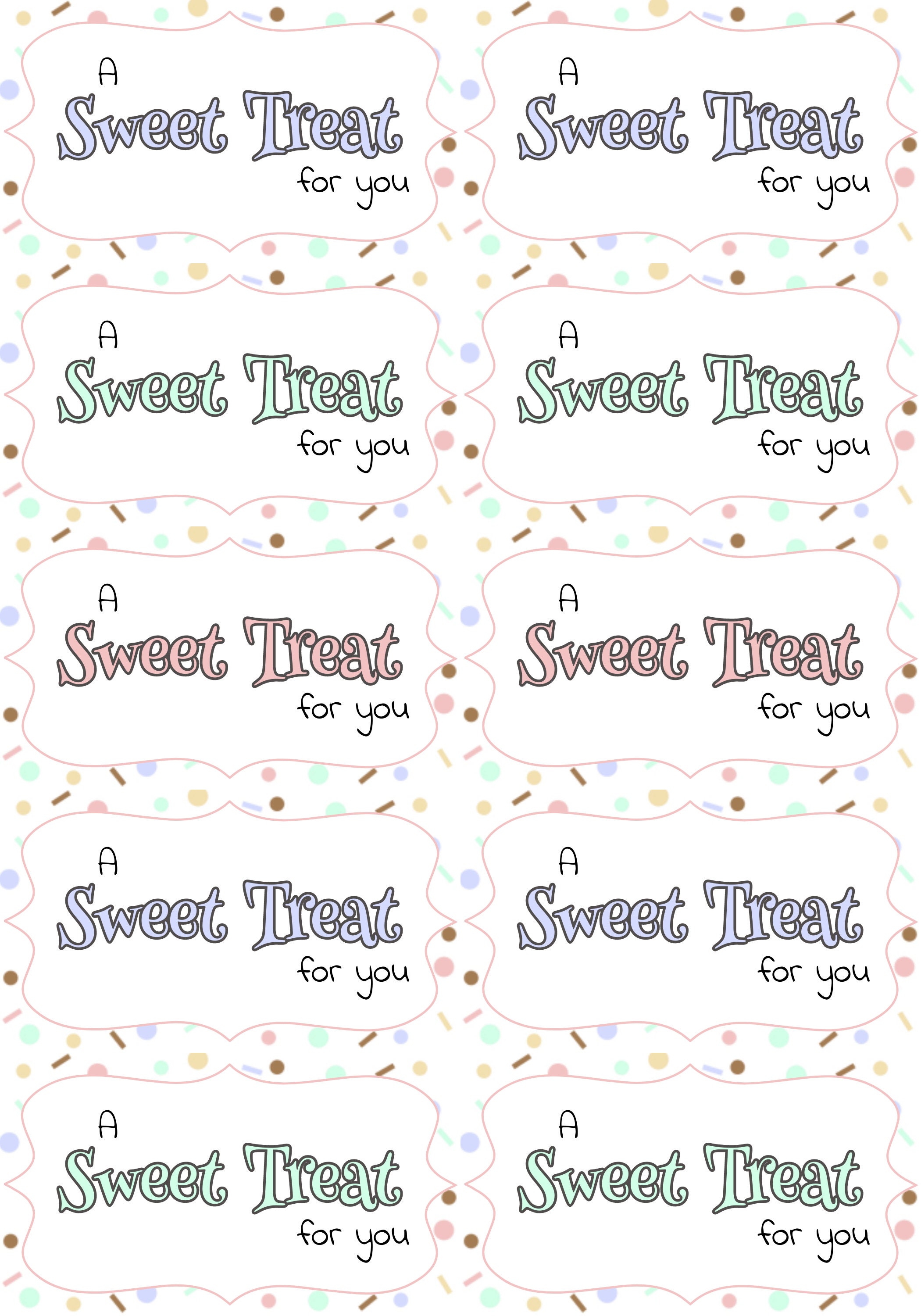 Printable 'sweet Treat Ice Cream Coupons' Edit - Etsy