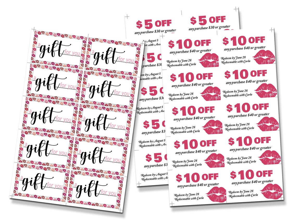 Printable A Gift for You Gift Cards | Edit, Download & Print - Etsy