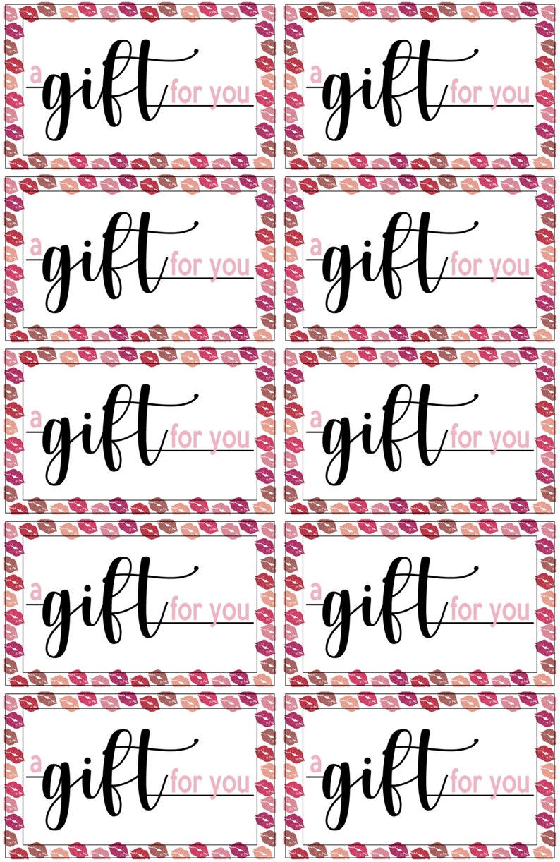 Printable A Gift for You Gift Cards Edit, Download & Print - Etsy