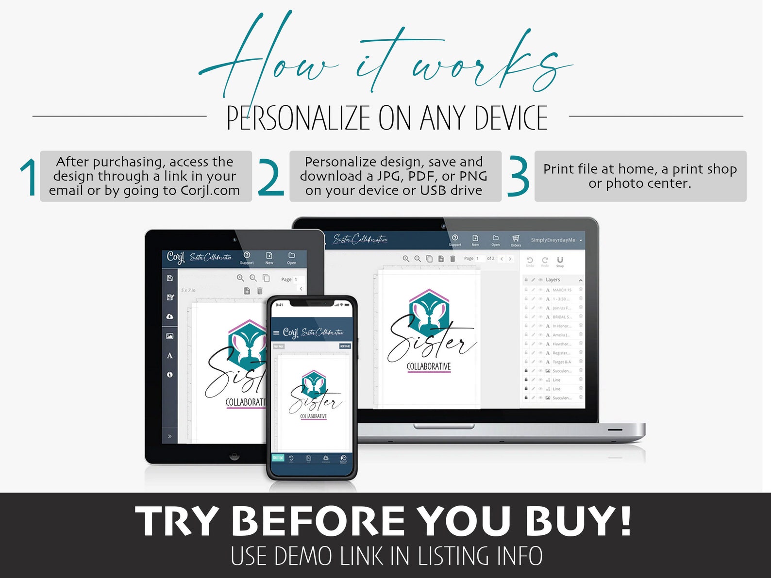 Printable Hello Beautiful Gift Certificates Edit Download & - Etsy