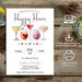 Printable Happy Hour Celebration Party Invitation Template | Edit ...