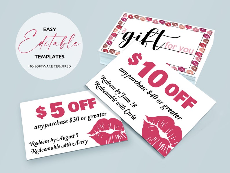 Printable A Gift for You Gift Cards Edit, Download & Print - Etsy