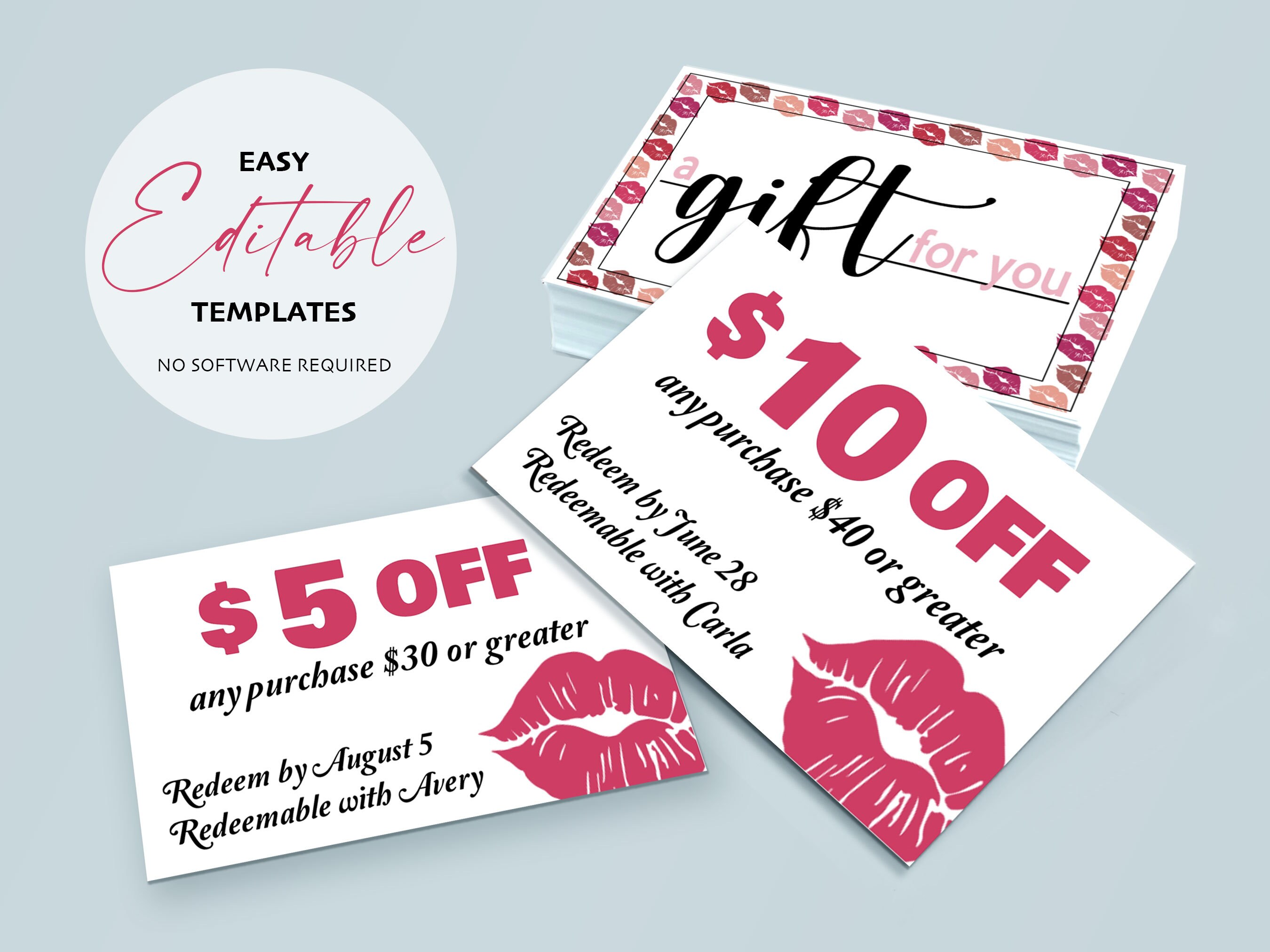 Printable A Gift for You Gift Cards | Edit, Download & Print - Etsy