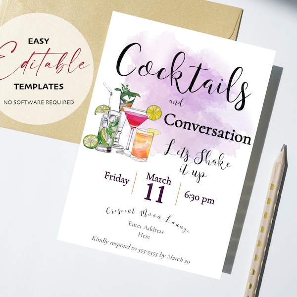 Mocktails Party Invitation - Etsy