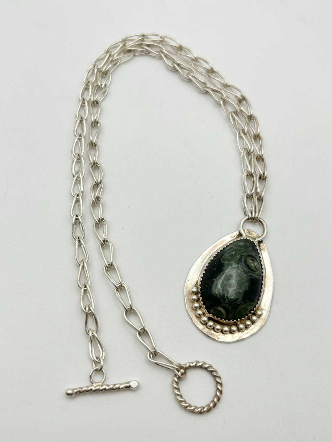 Hand Fabricated Fine Silver Single Loop-in-loop Chain Necklace With ...