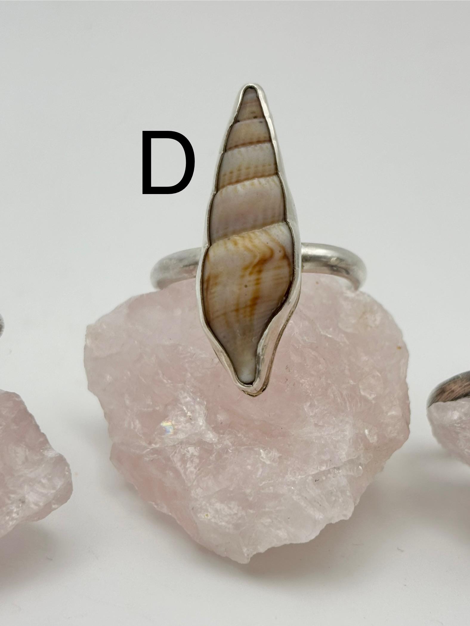 Hand-fabricated Sterling Silver Auger Seashell Ring - Etsy