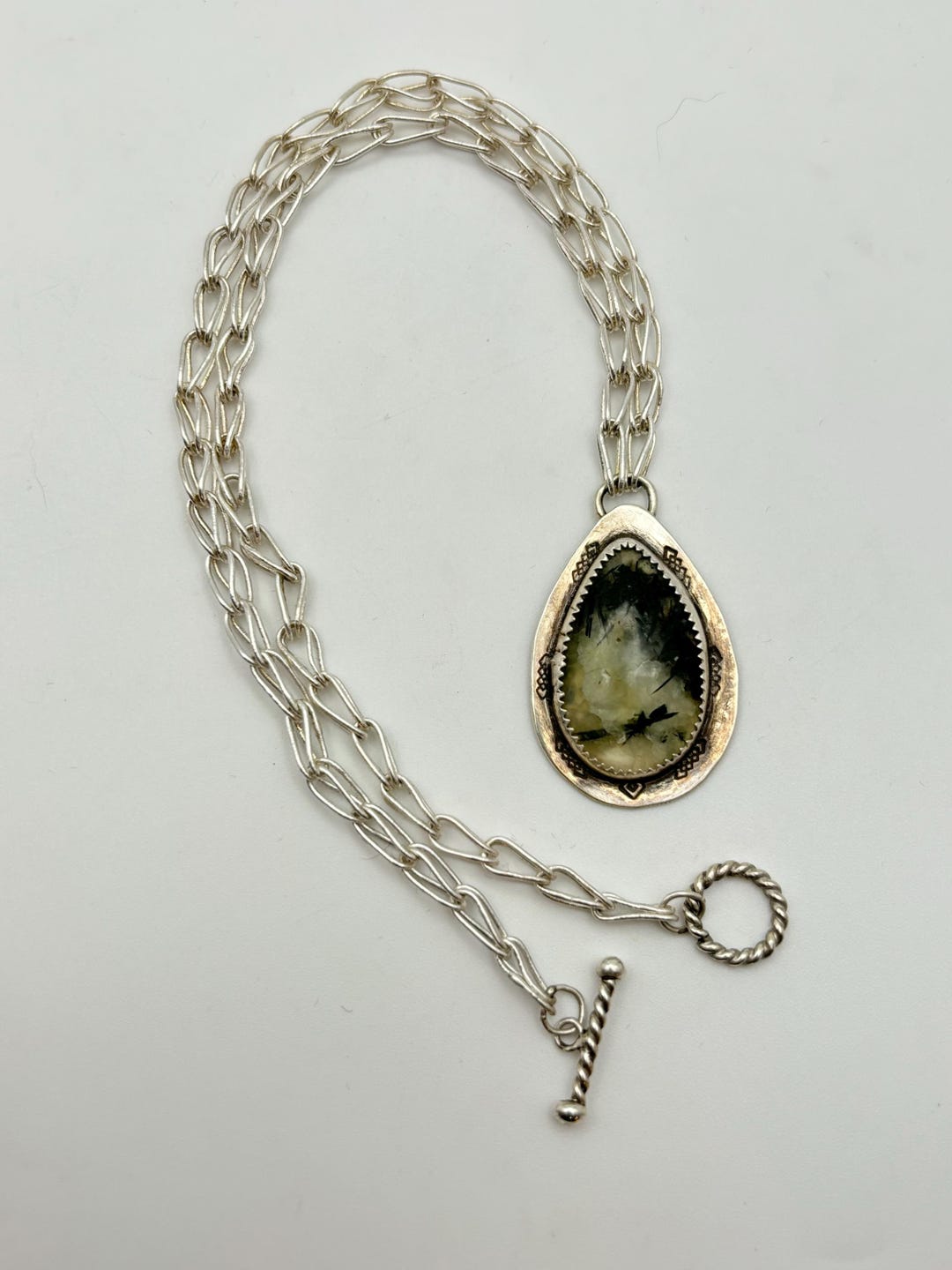 Hand Fabricated Fine Silver Single Loop-in-loop Chain Necklace With ...