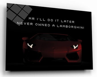 Lamborghini Quote Canvas - Etsy