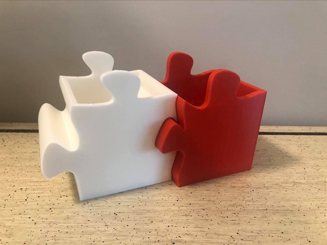 Jigsaw Puzzle Succulent Planter Set, 3D Printed - Etsy