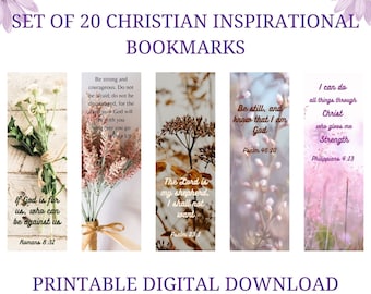Printable Christian Inspirational Bookmarks, Bible Verses Bookmarks ...