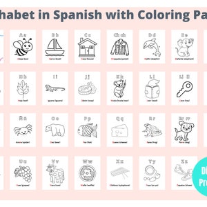 Learning Spanish Bundle, Spanish Worksheets for Kids, Printable Spanish ...