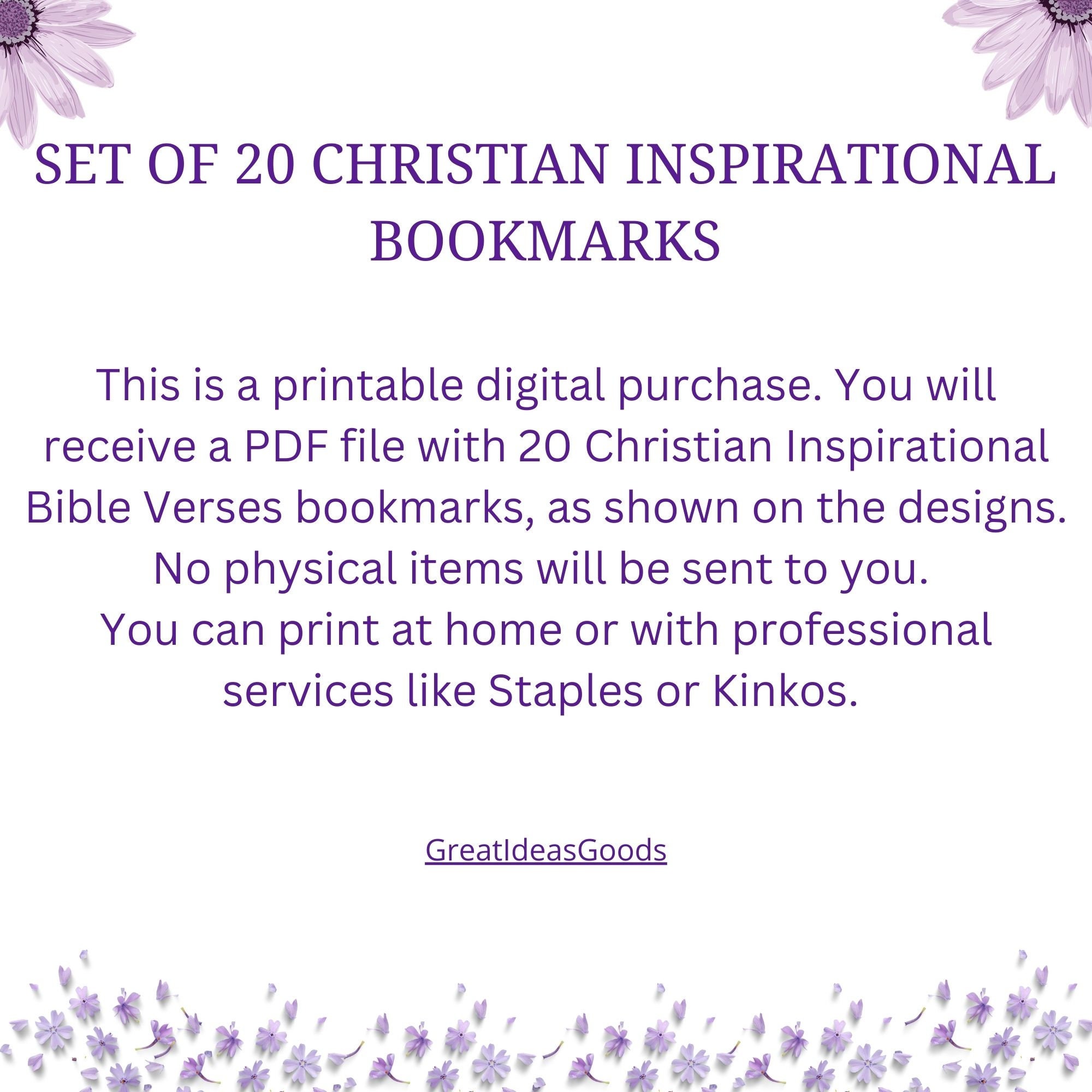 Printable Christian Inspirational Bookmarks, Bible Verses Bookmarks ...