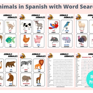 Learning Spanish Bundle, Spanish Worksheets for Kids, Printable Spanish ...
