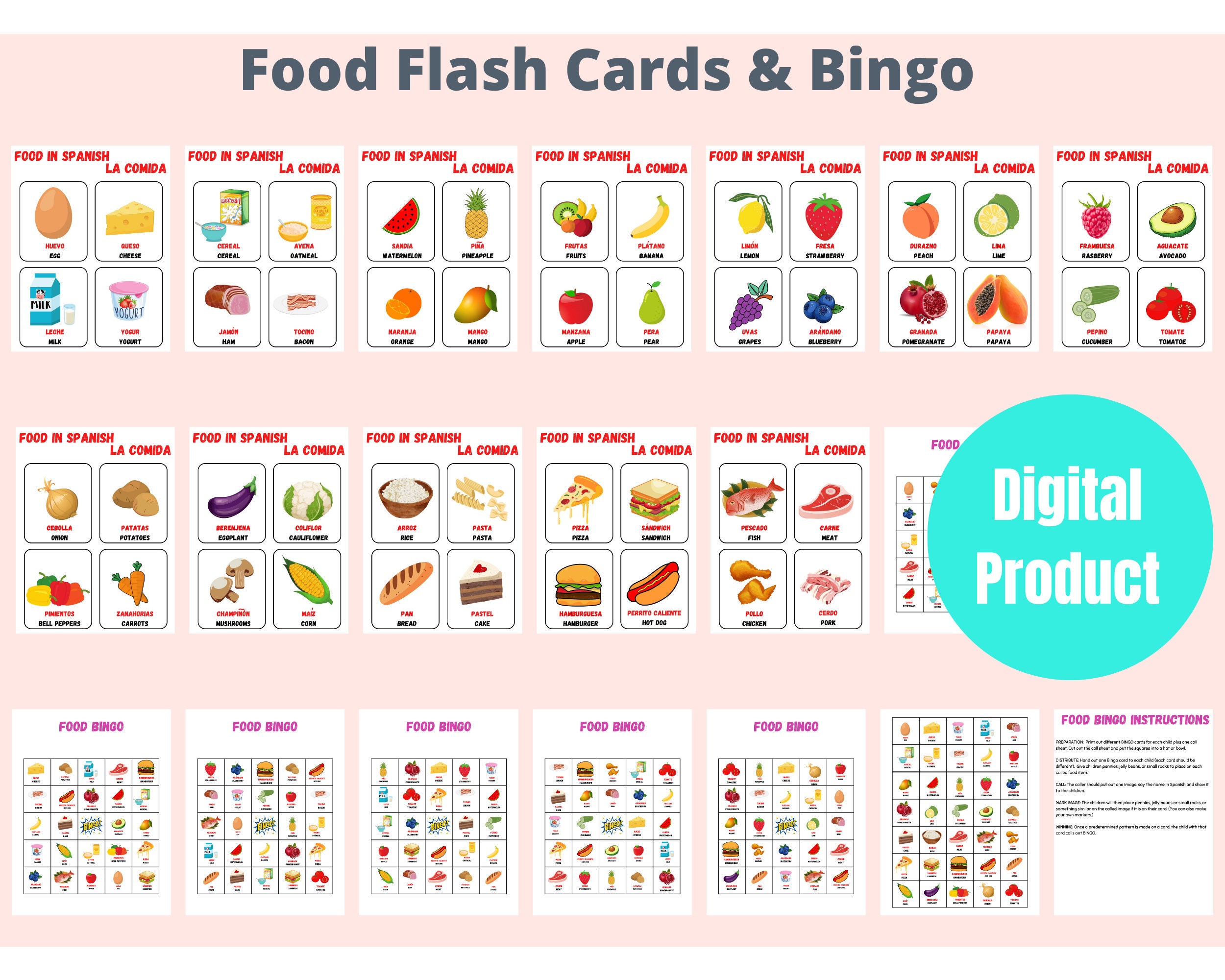 Learning Spanish Bundle, Spanish Worksheets for Kids, Printable Spanish ...