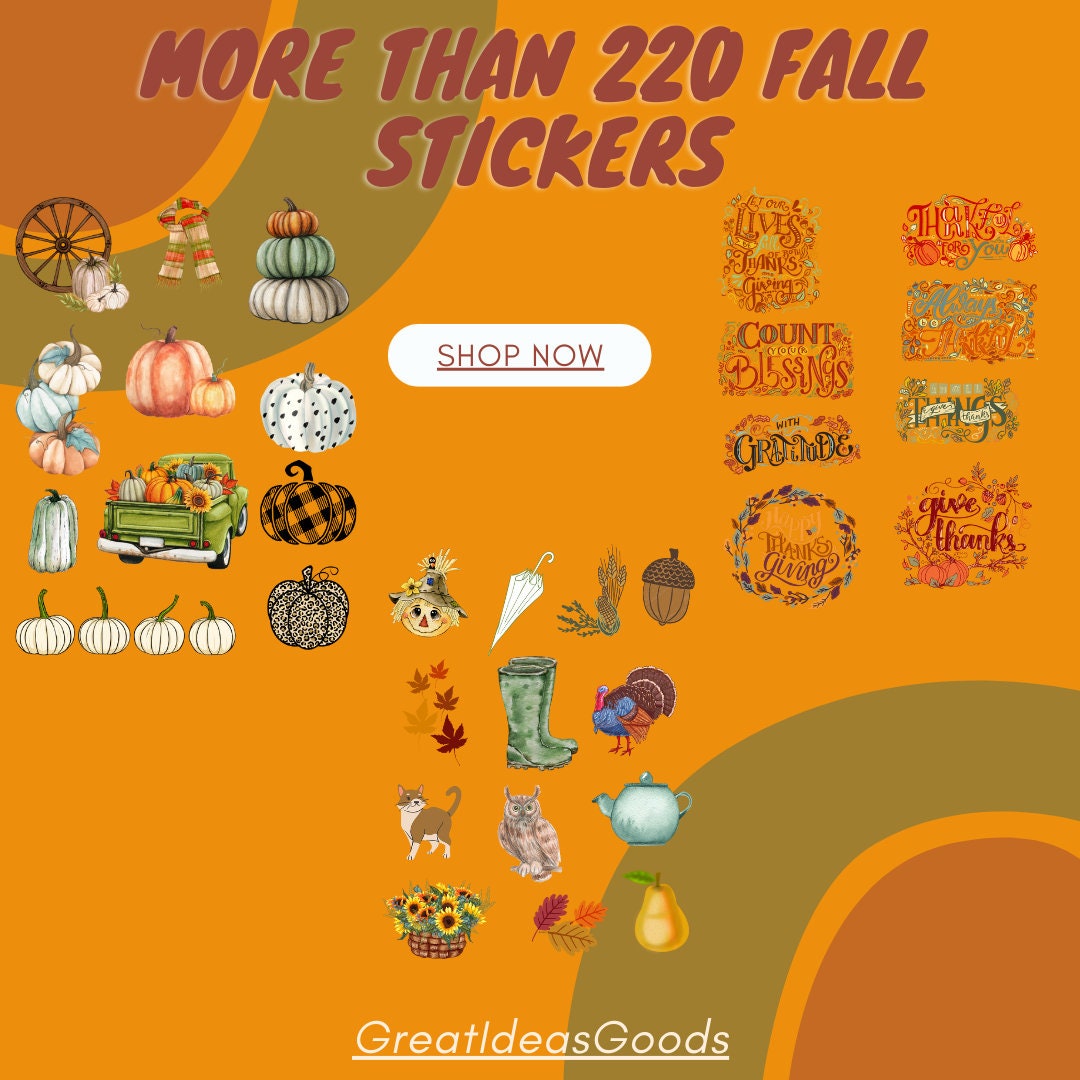 Digital Planner, Autumn Goodnotes, Fall Digital Stickers, Goodnotes ...