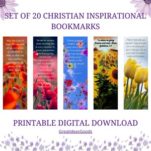 Printable Christian Inspirational Bookmarks, Bible Verses Bookmarks ...