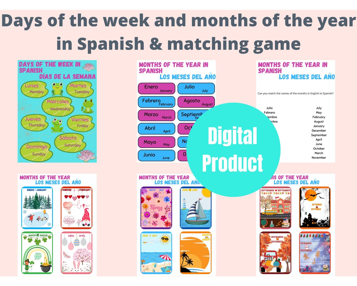 Learning Spanish Bundle Spanish Worksheets for Kids - Etsy