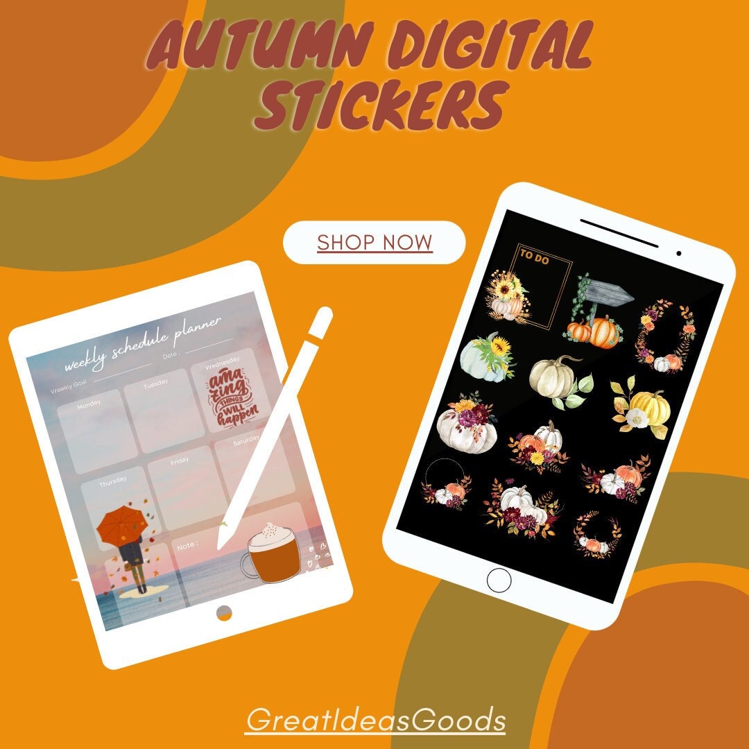 Digital Planner, Autumn Goodnotes, Fall Digital Stickers, Goodnotes ...