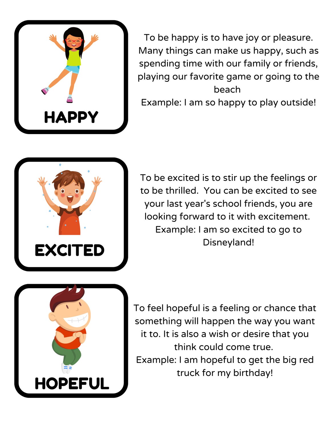Identifying Emotions for Kids I Emotion Guide & Check-in I Emotional ...