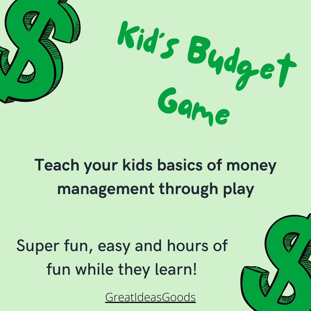 Children's Teaching Game Printable, Kid's Budget Planning Game, Tic Tac ...