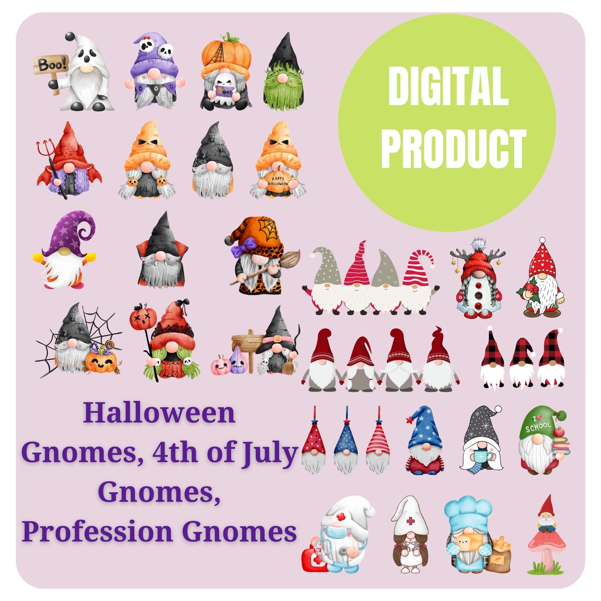 Digital Sticker Bundle for Digital Planners Gnome Digital - Etsy