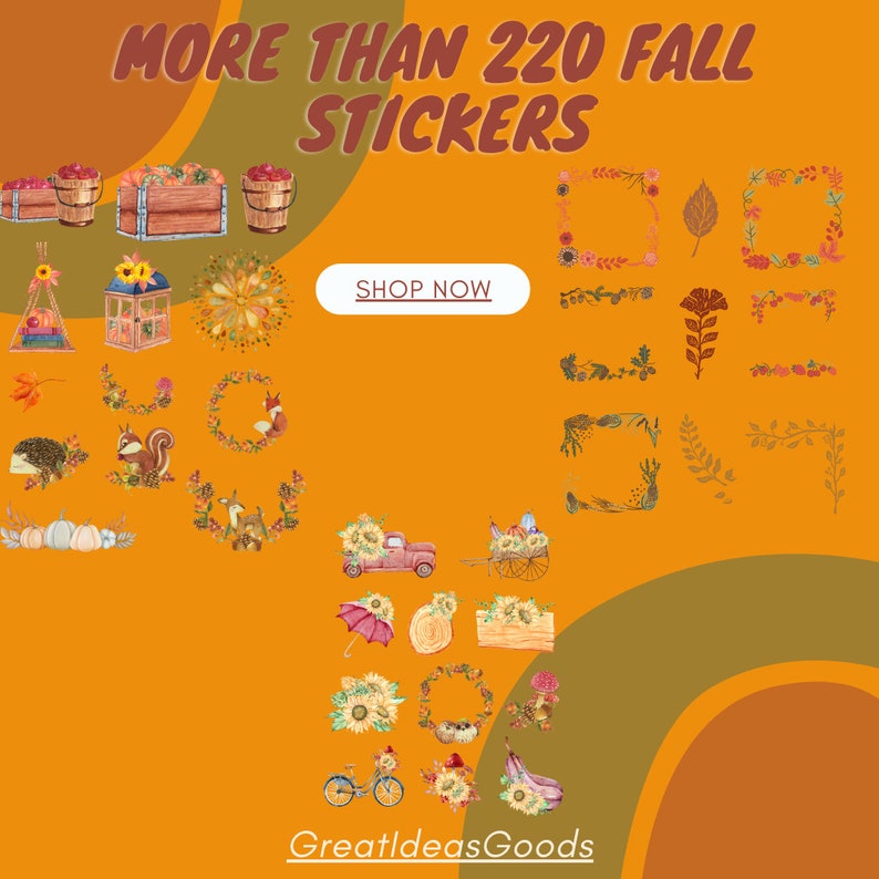Digital Planner, Autumn Goodnotes, Fall Digital Stickers, Goodnotes ...