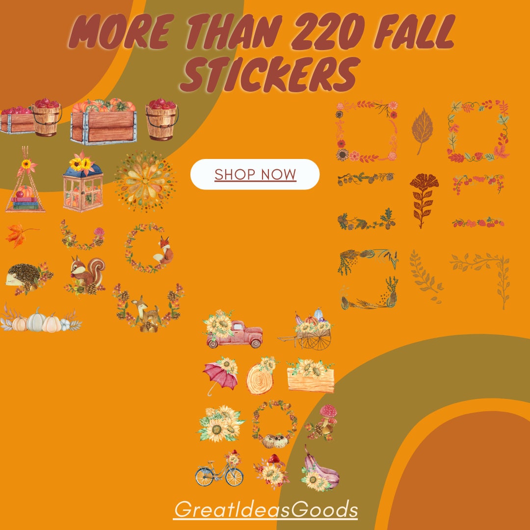 Digital Planner, Autumn Goodnotes, Fall Digital Stickers, Goodnotes ...