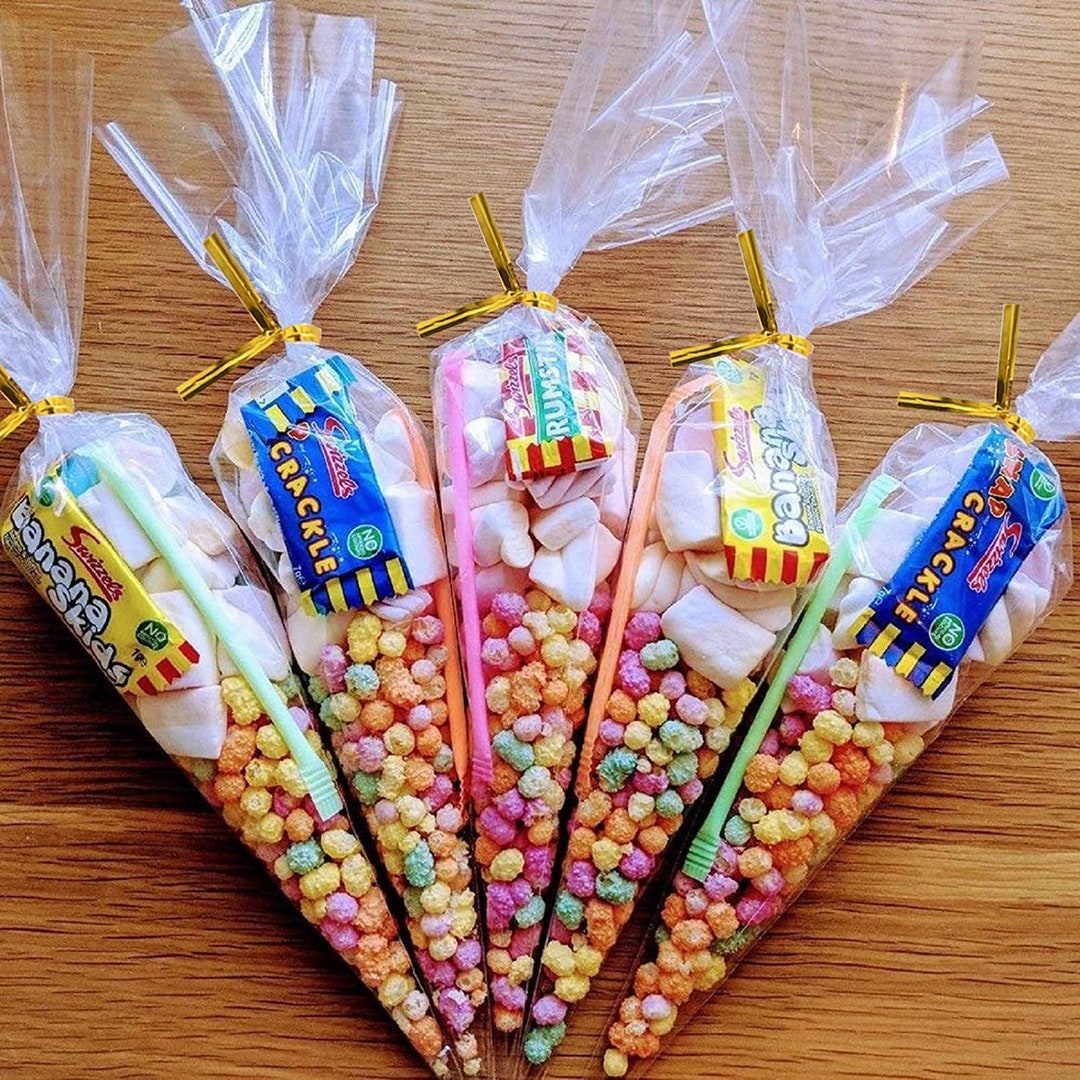 Clear Cellophane Cone Bags MEDIUM Sweet Party Favour Gift - Etsy