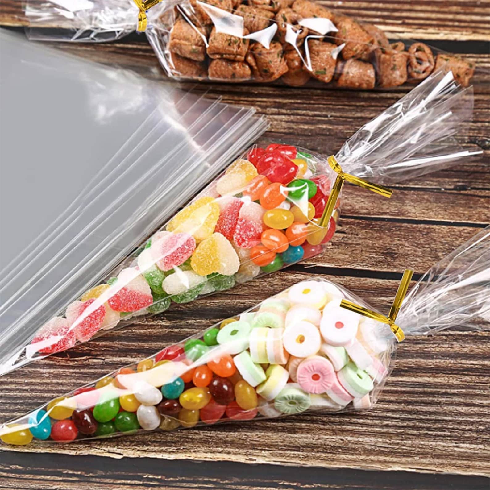 Clear Cellophane Cone Bags MEDIUM Sweet Party Favour Gift - Etsy