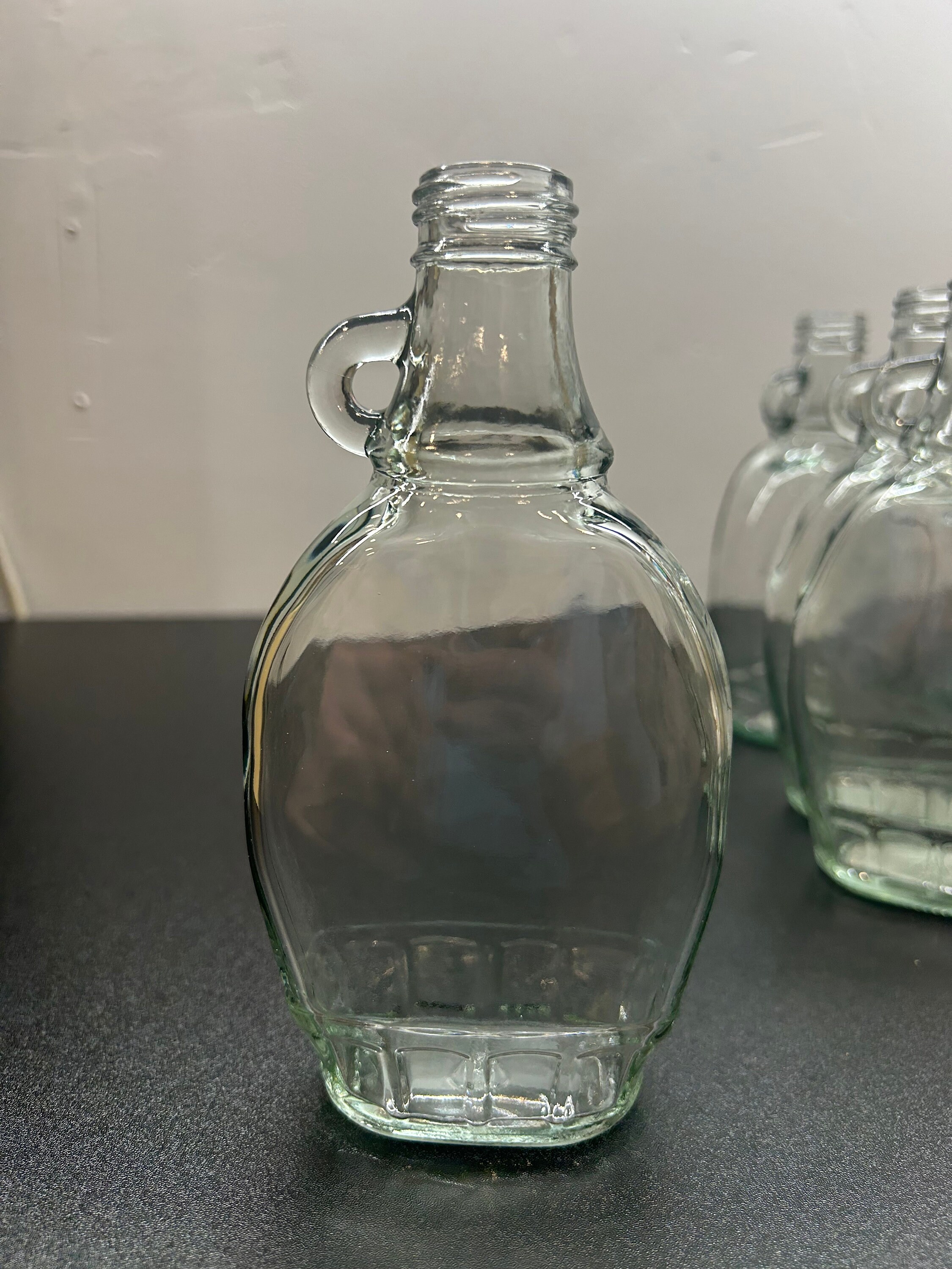8oz Glass Syrup Jar With Handle & Plastisol Lid - Set of 12 - Etsy