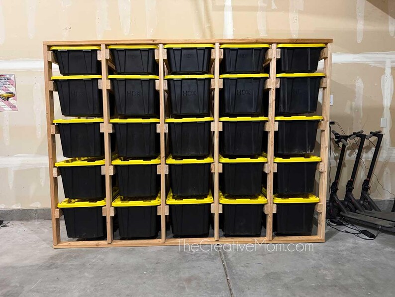 Tote Storage Rack Building Plans- Downloadable PDF Plans With Cut List ...