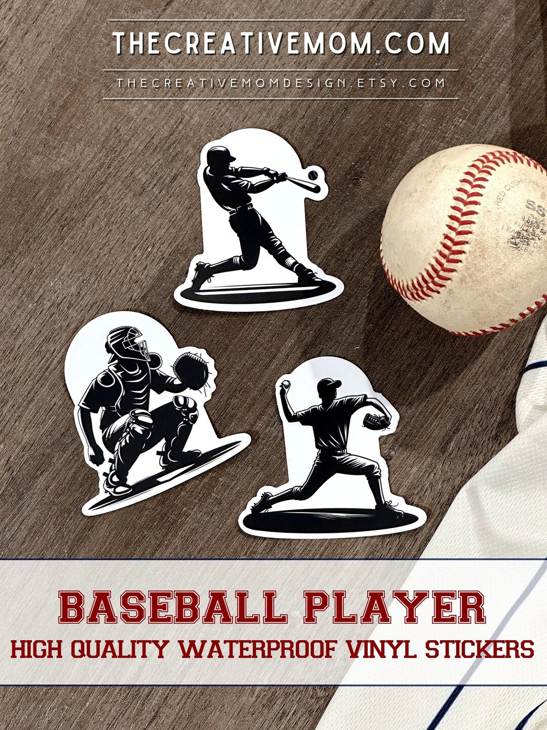 Baseball Player Stickers- High Quality Waterproof Vinyl Stickers for ...