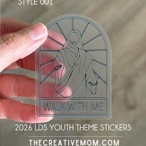 2026 LDS Youth Theme Stickers, Walk With Me, Waterproof Vinyl - Etsy